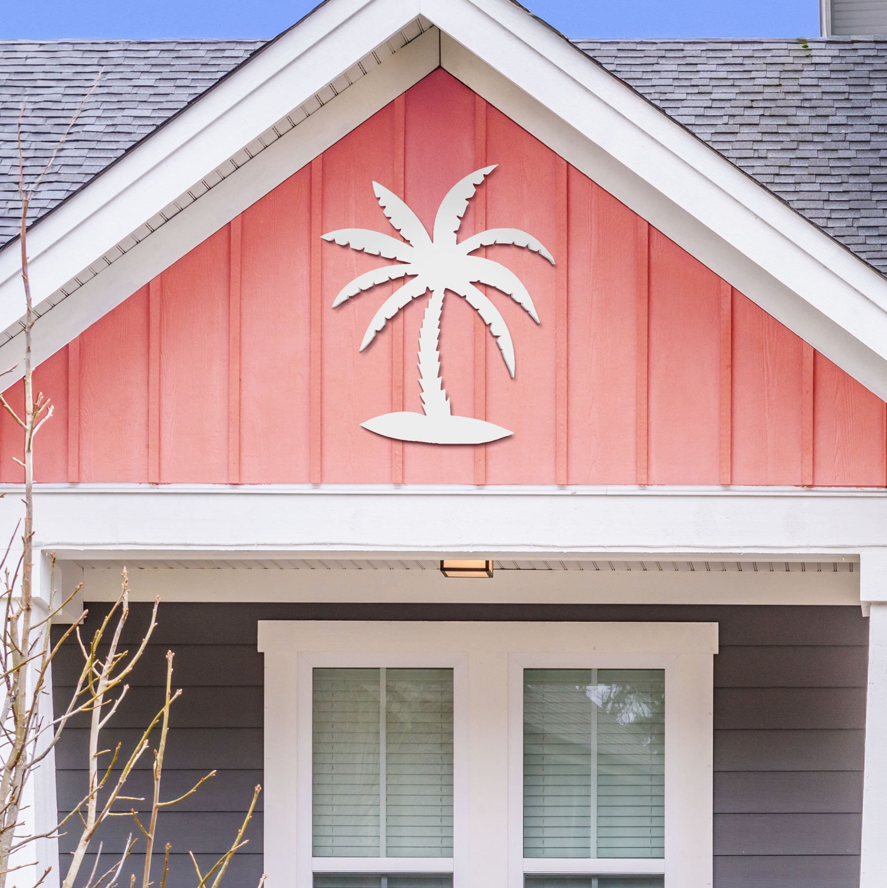 Outdoor Palm Tree Wall Art Beach House Decor – Tropical Palm Tree Sign ...