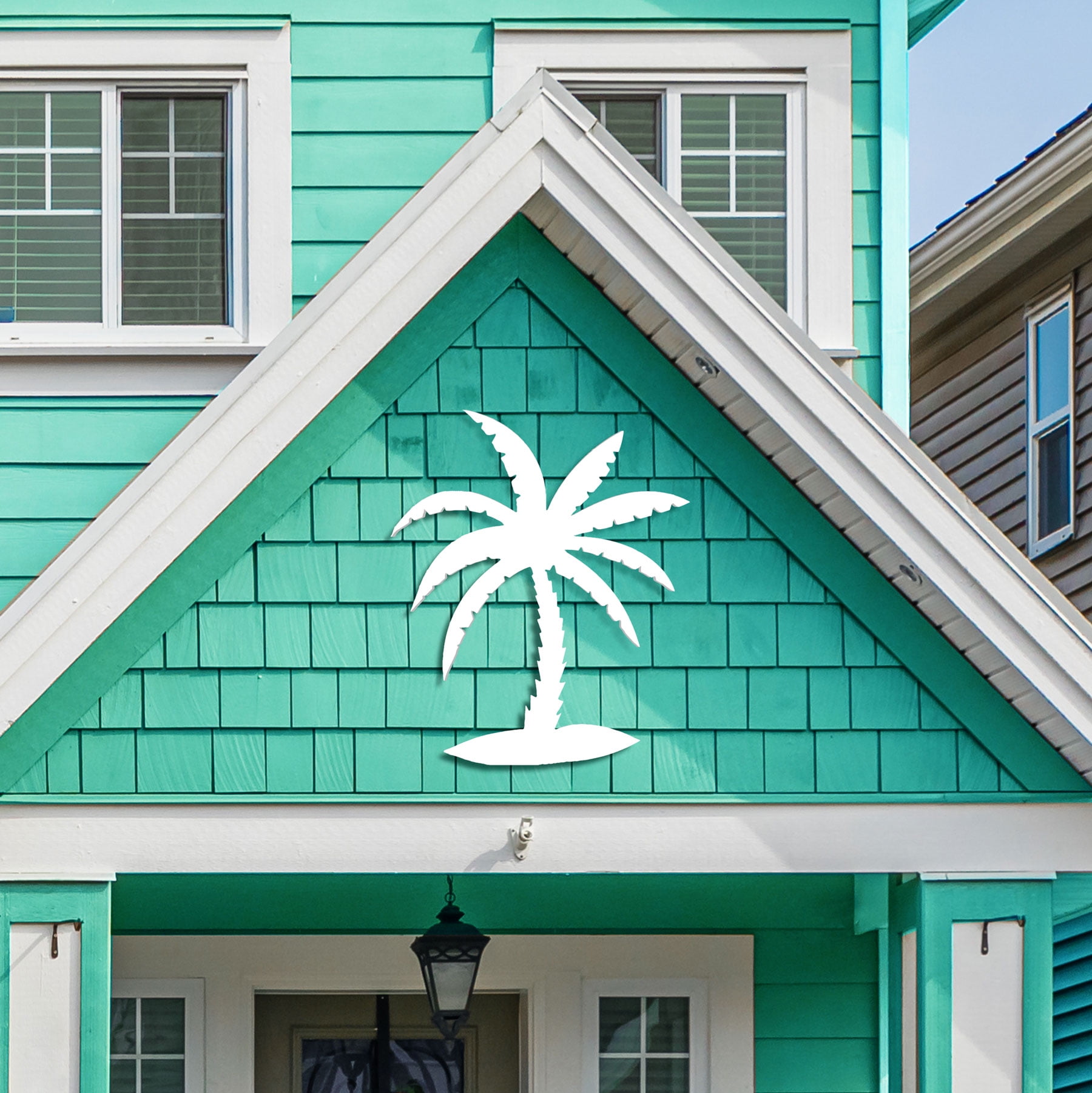 Outdoor Palm Tree Wall Art Beach House Decor – Tropical Palm Tree Sign ...