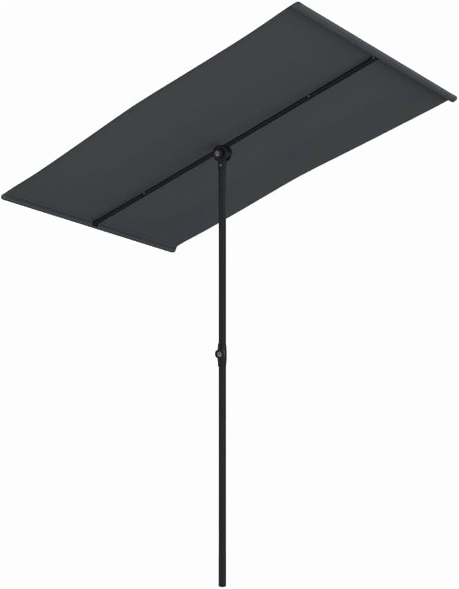 Outdoor Parasol with Aluminum Pole 70.9"x43.3" Black,360Degree Rotating ...