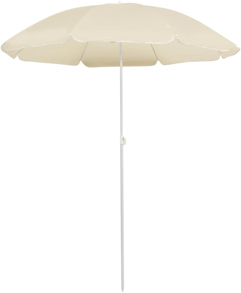 Outdoor Parasol with Steel Pole Garden Patio Balcony Backyard Terrace ...