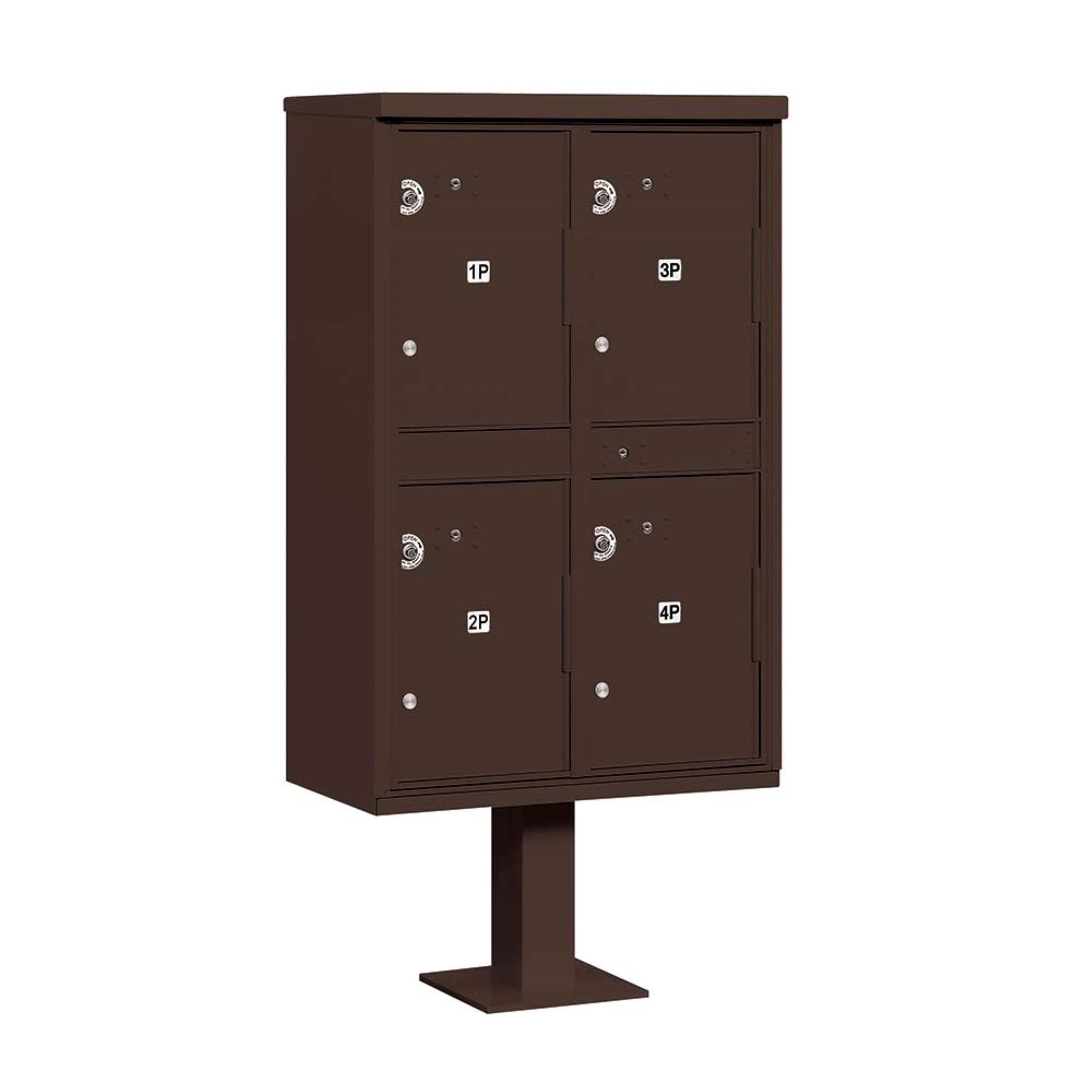 Outdoor Parcel Locker with 4 Compartments in Bronze with USPS Access ...
