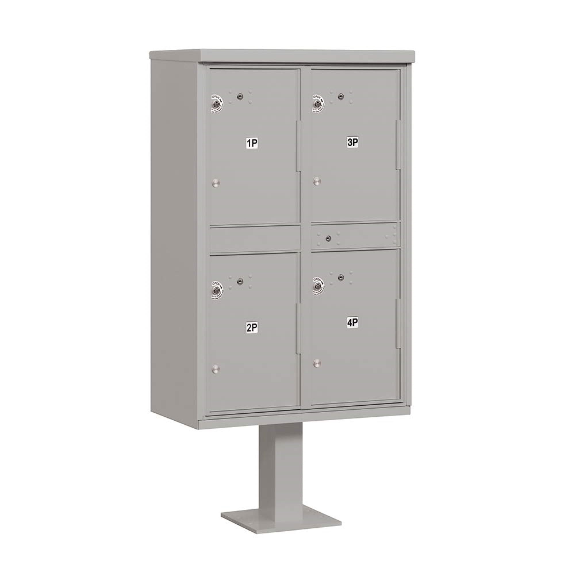 Salsbury Outdoor Parcel Locker with 4 Compartments in White with USPS ...