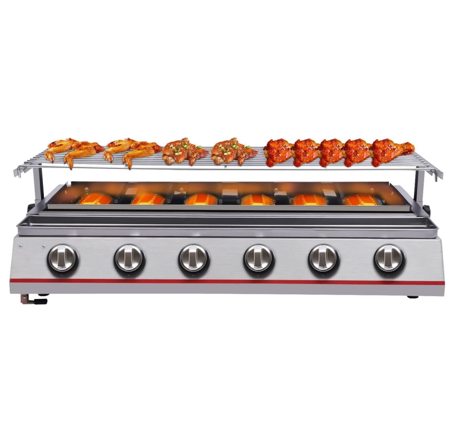 Outdoor Park Grills, 6 Burner Gas BBQ Grill With Adjustable Temperature ...