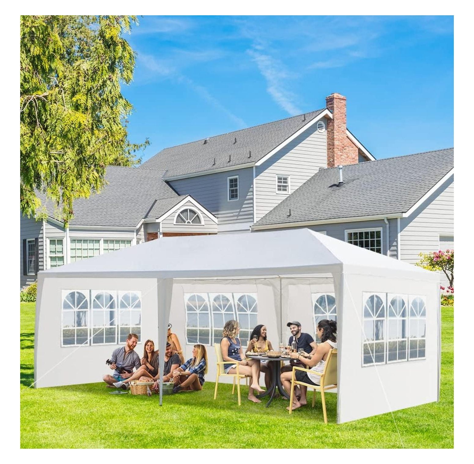 Outdoor Party Tent Wedding Birthday Tents for Parties Canopy Tent with ...