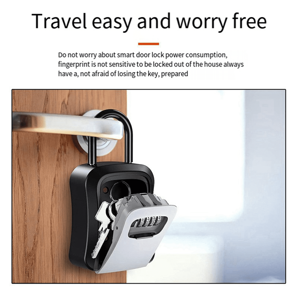 Outdoor Password Key Extended Locking Hook 4 Digit Code Box Black ...