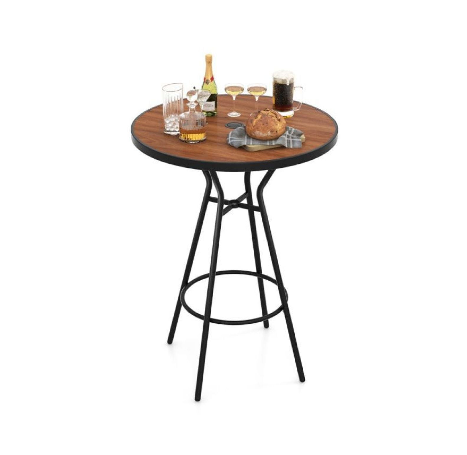 Outdoor Patio Coffee Table, 28/32 Inch Bistro Table for Backyard ...