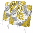 Outdoor Patio Cushion Covers 2 Pack Yellow Leaves Chair Pads Slipcovers ...