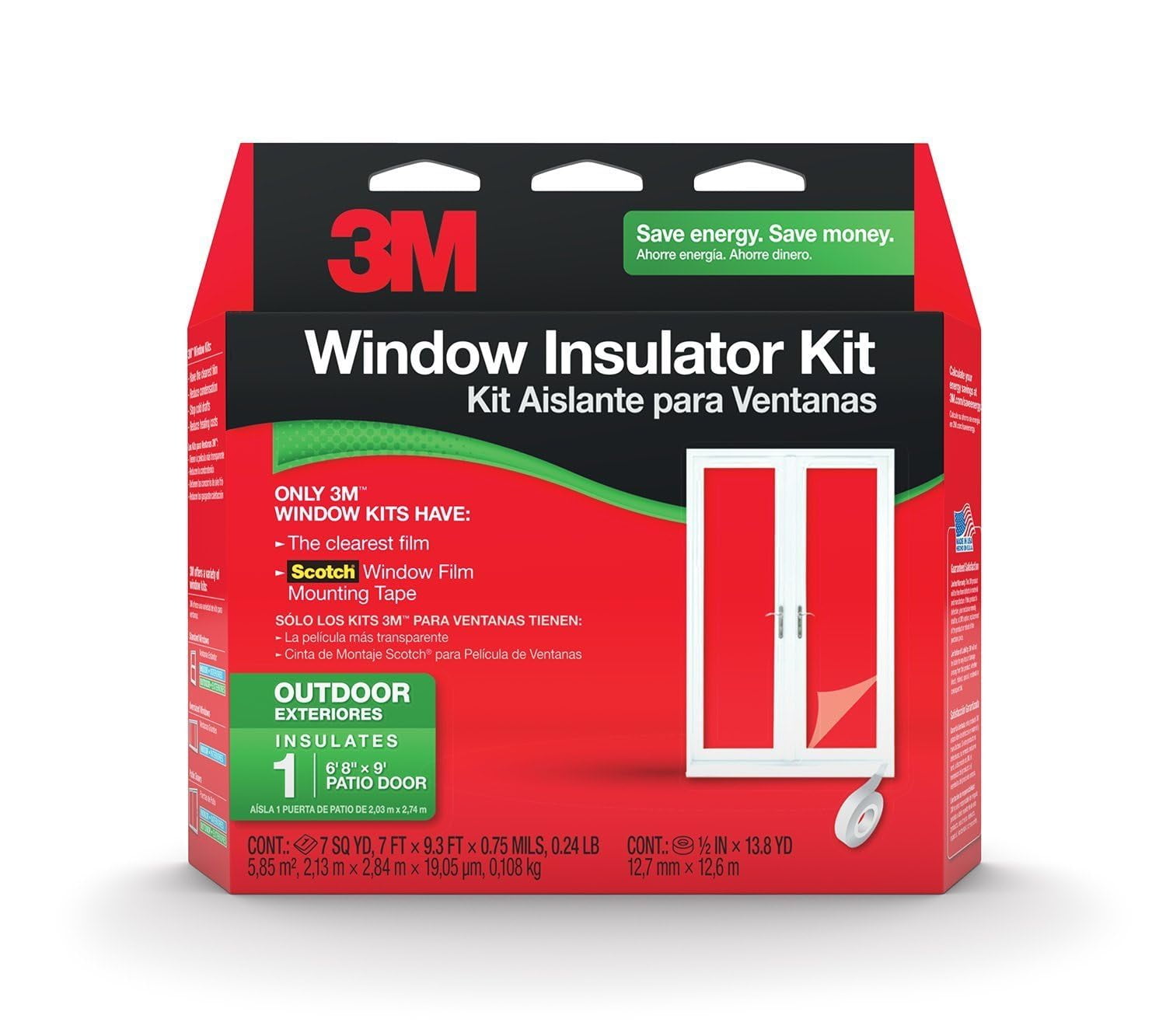 Outdoor Patio Door Clear Insulation Kit, Heat or Cold Window Insulation ...