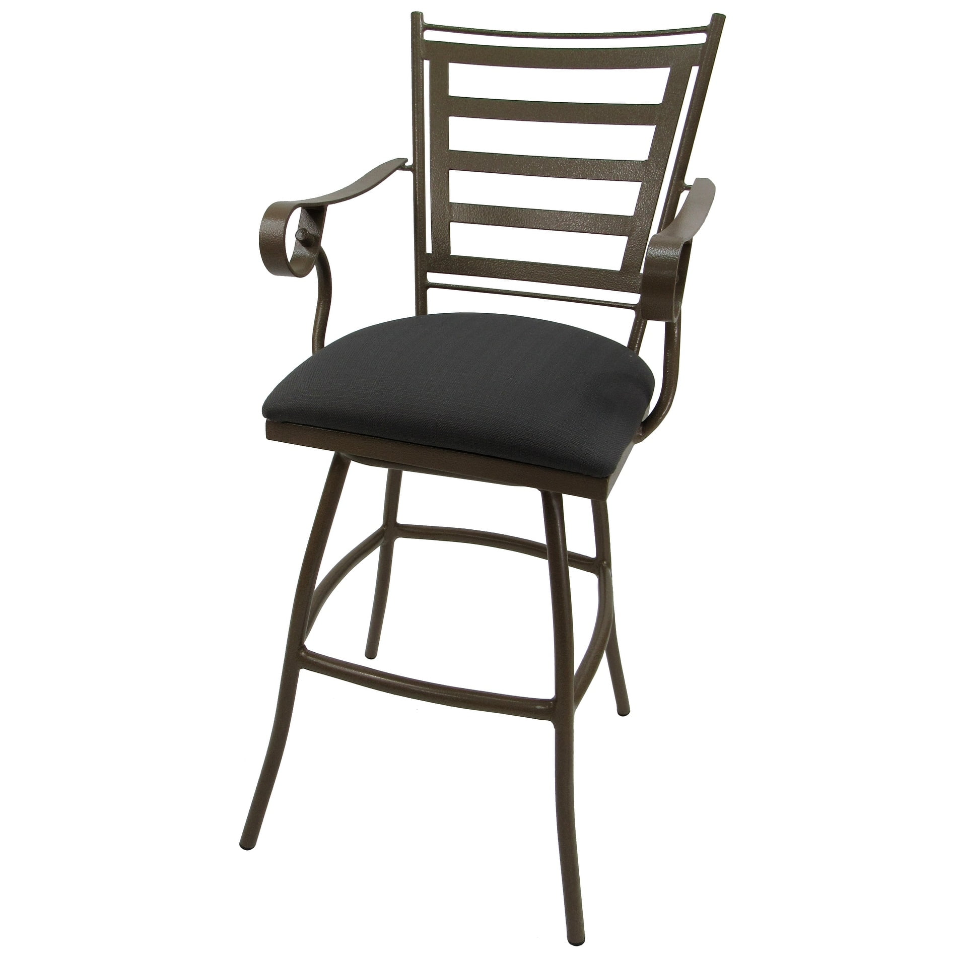 Outdoor Patio Extra Tall Swivel Bar Stool 35" - Jenna - Dark Gray ...