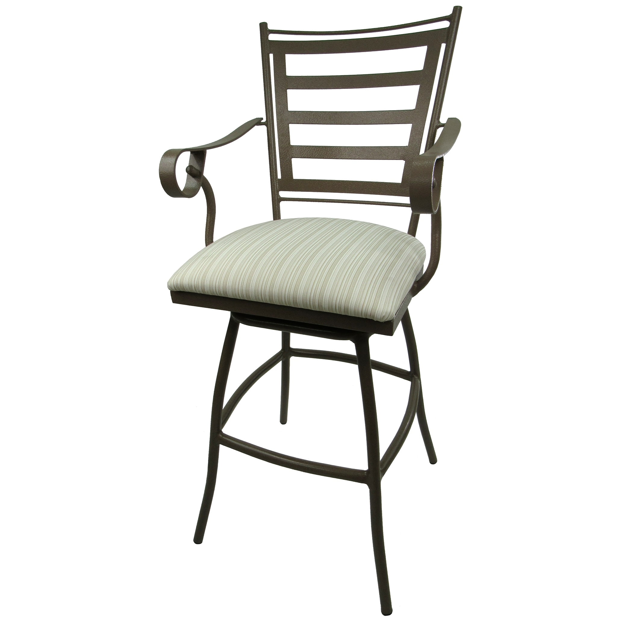 Outdoor Patio Extra Tall Spectator Swivel Bar Stool 35" - Jenna ...