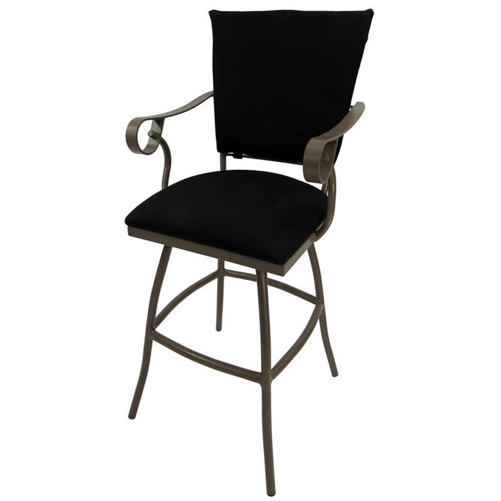 Jenna Outdoor Patio 35" Extra Tall Spectator Swivel Bar Stool with ...