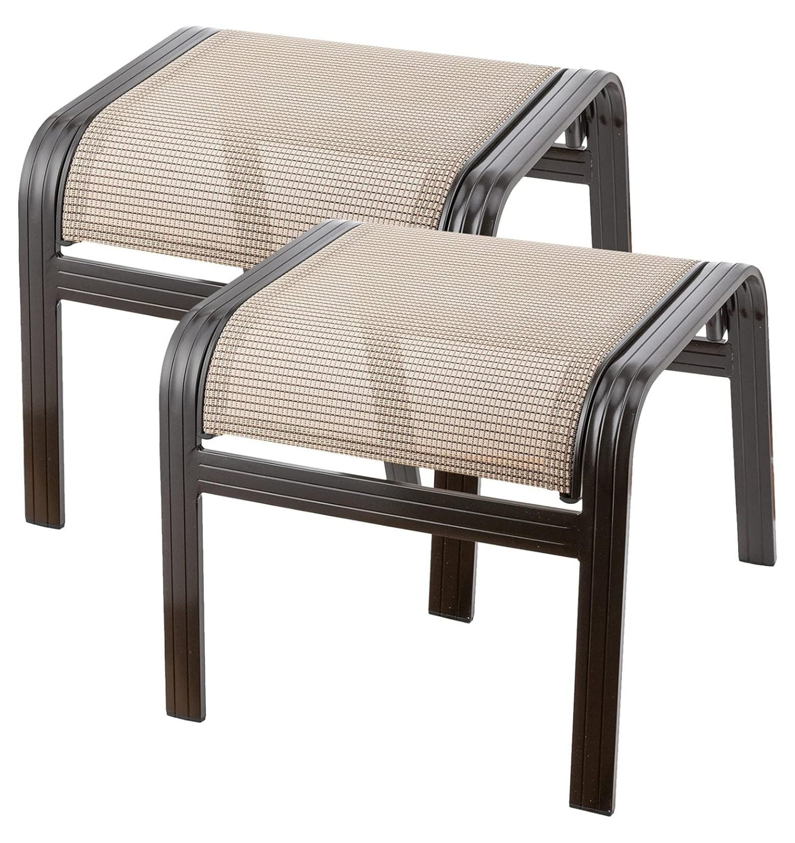 Outdoor Patio Footstools Aluminum Outdoor Ottomans Footrest Small ...