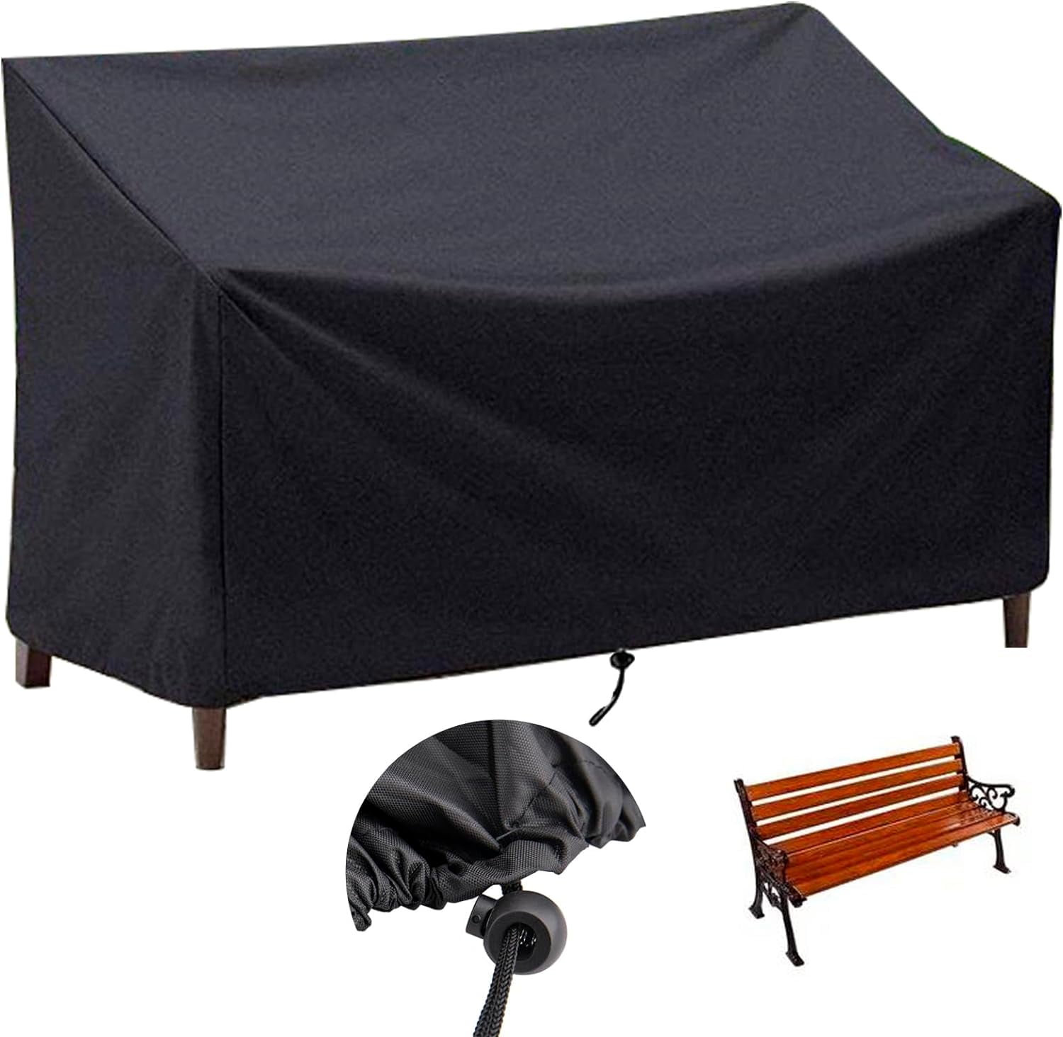 Outdoor Patio Garden Bench Cover - 2/3/4 Seat Outside Park Loveseat ...