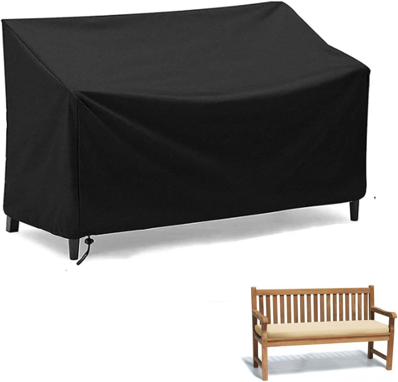 Outdoor Patio Garden Bench Cover - 2/3/4 Seat Outside Park Loveseat ...