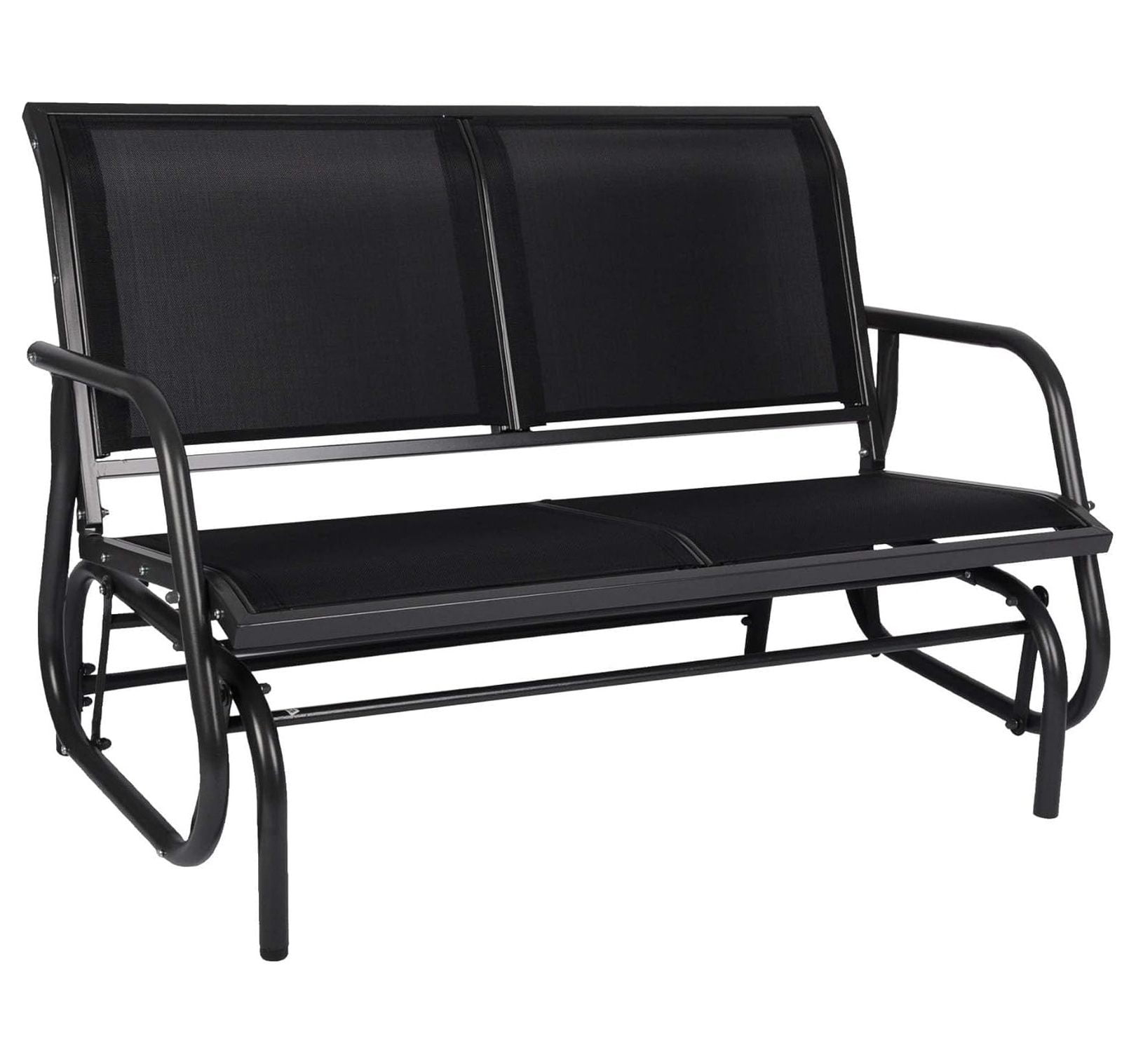 Outdoor Patio Glider -Loveseat Mesh Seating and Smooth Glide Rocker 2 ...