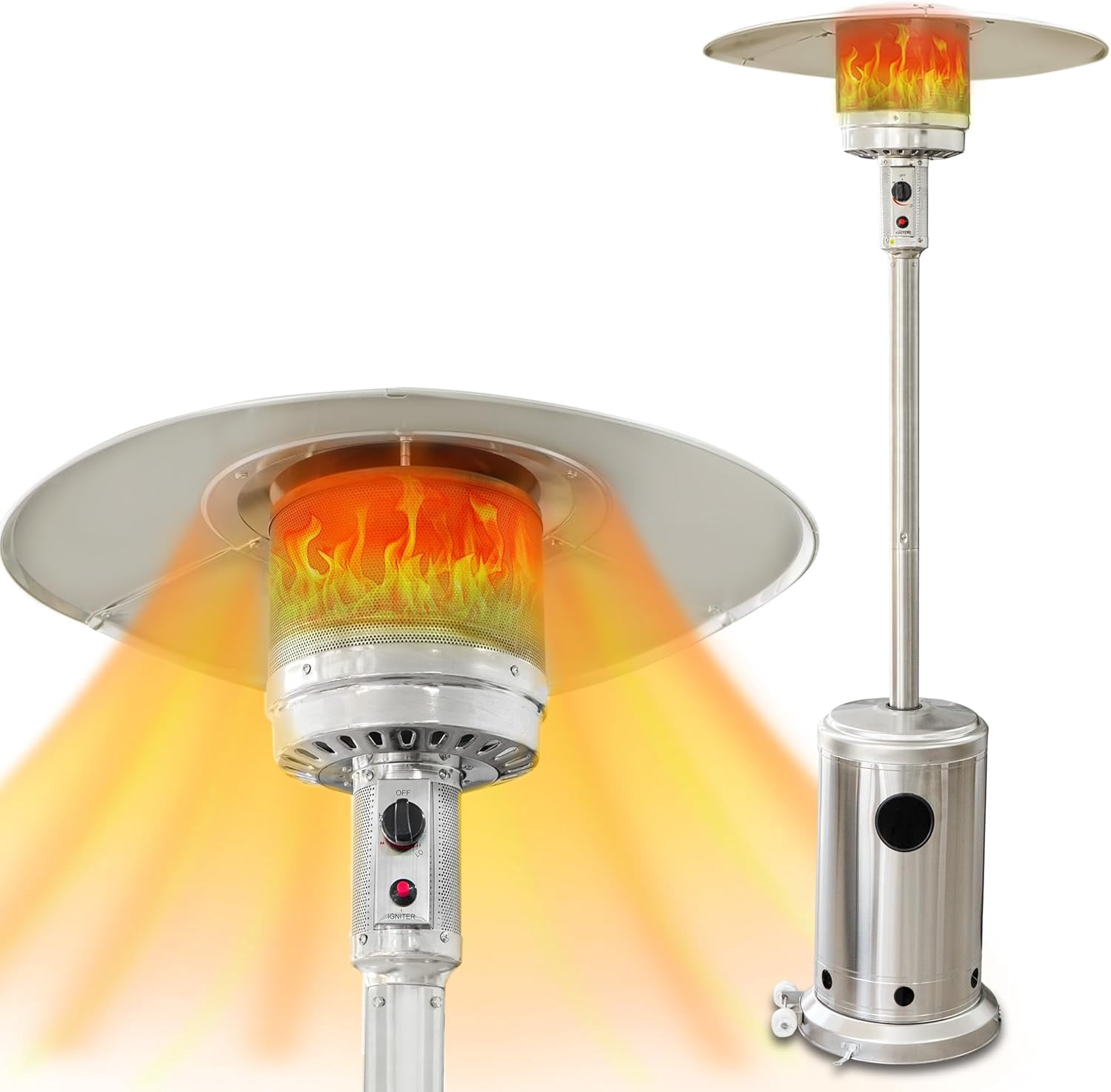 Outdoor Patio Heater Tower, Stainless Steel Heater Tower 48000 BTU for ...