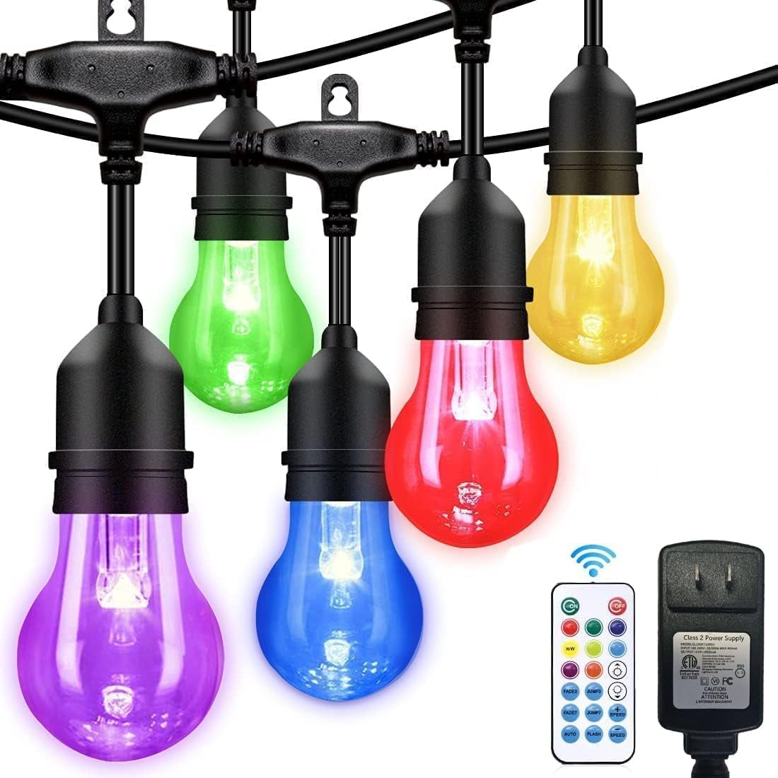 Outdoor Patio Lights Color Changing, 144FT RGB LED String Lights with ...