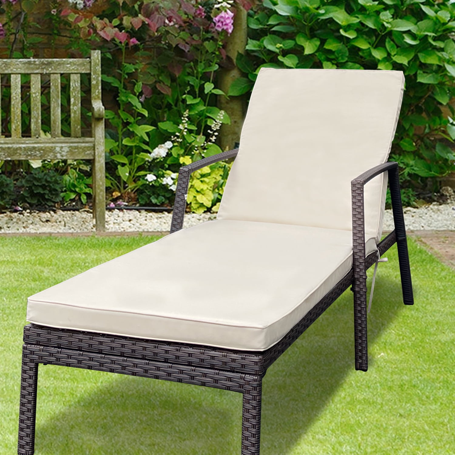 Outdoor Patio Lounge Chairs Rattan Wicker Patio Chaise Lounges Chair ...