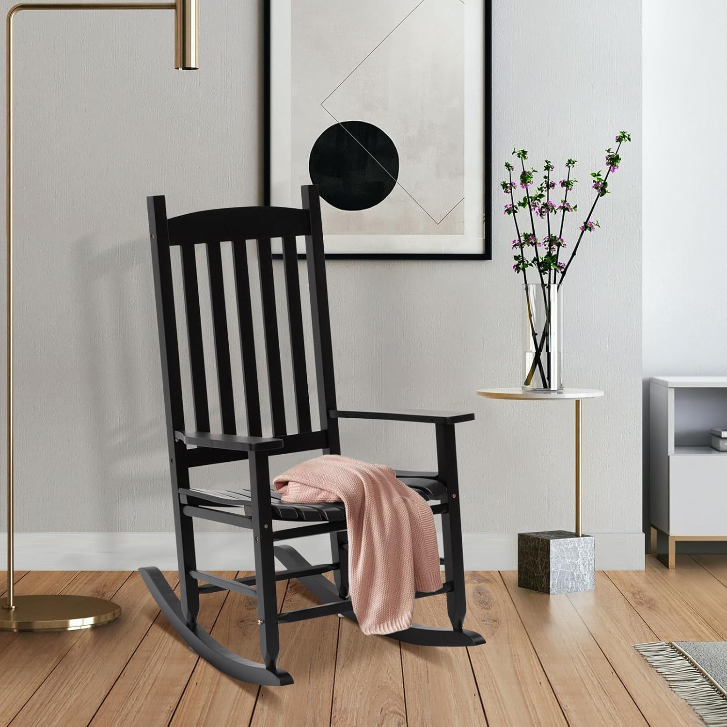 Outdoor Patio Natural Wooden Rocking Chairs,Porch Rockers Chair Outdoor ...