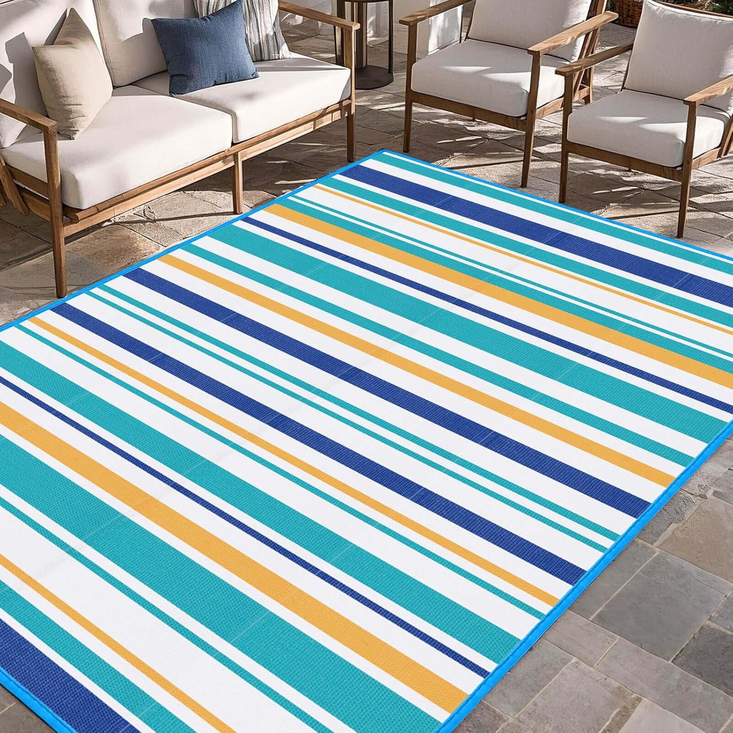 Outdoor Patio Plastic Rug Waterproof - Outdoor Rugs for Camper Outside ...