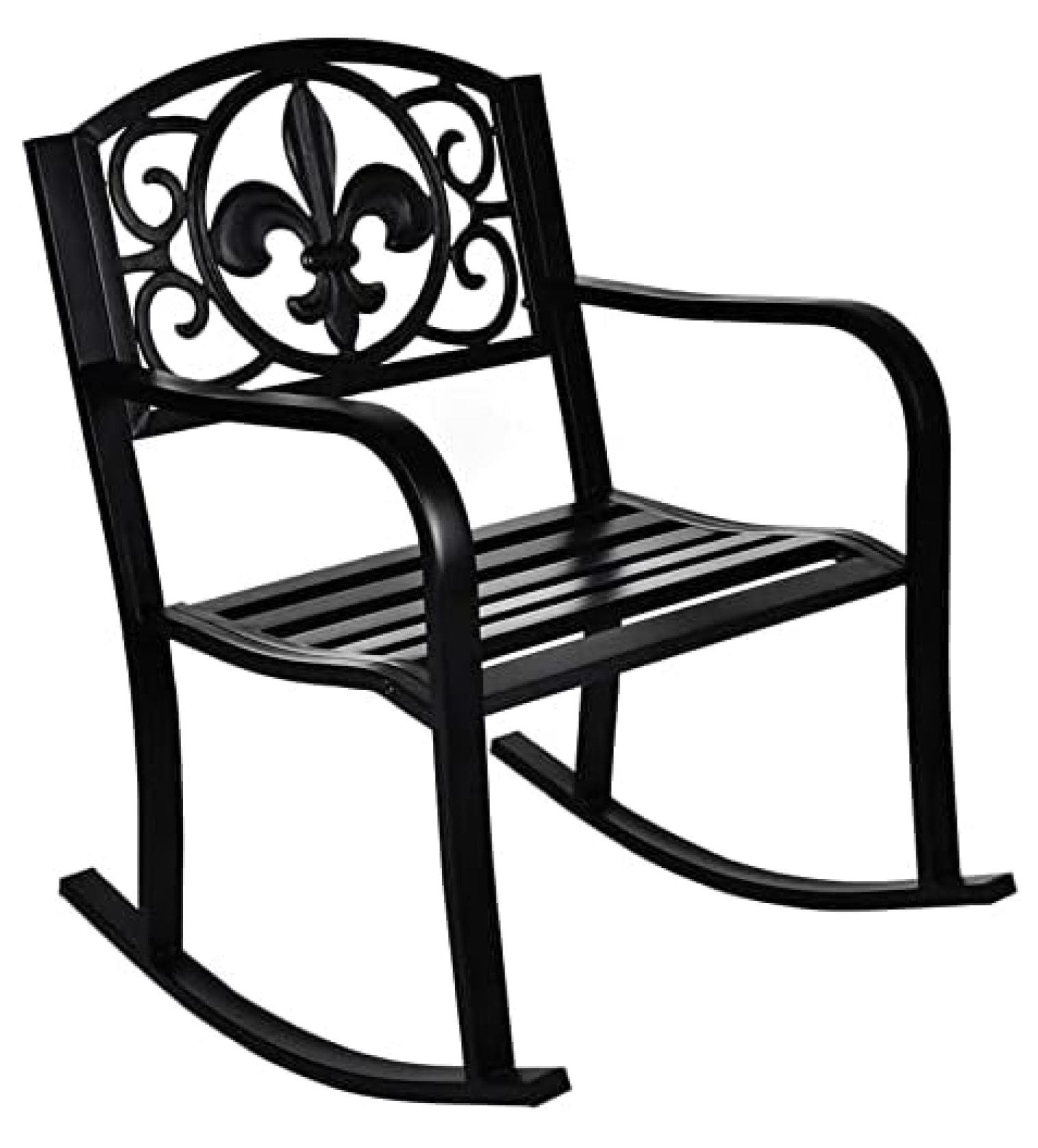 Outdoor Patio Rocking Chair, Metal Rocking seat for for Deck, Backyard ...