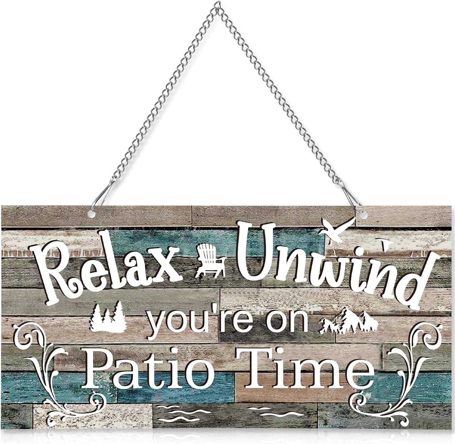 Outdoor Patio Sign Decoration Metal Patio Signs Decor for Backyard ...