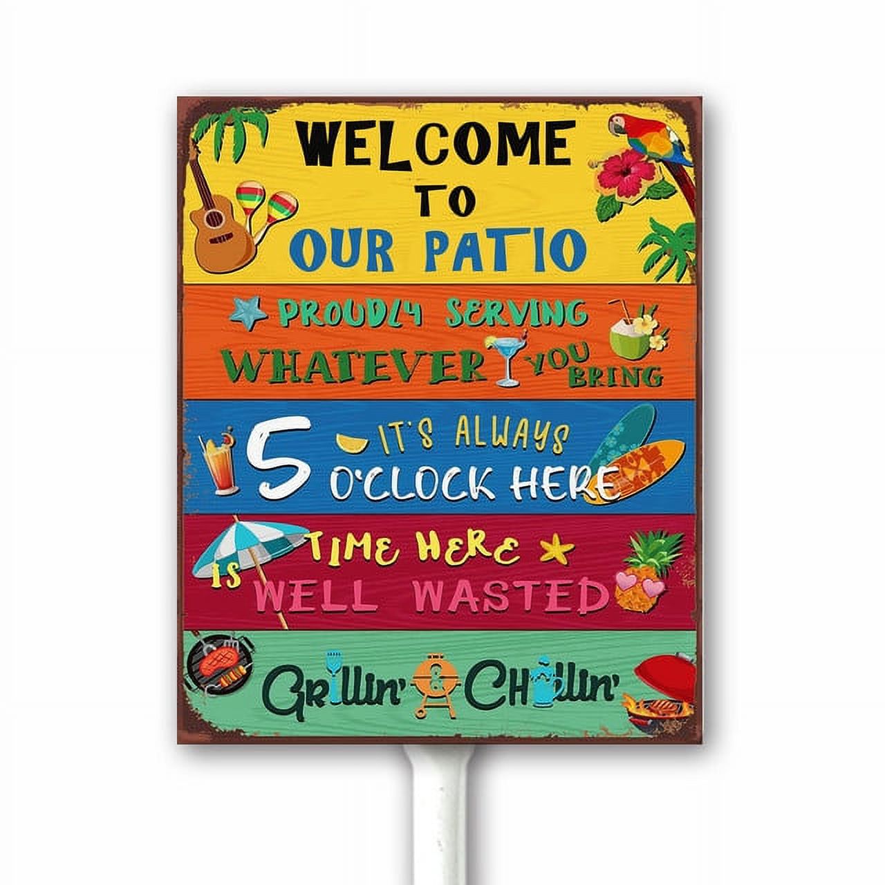 Outdoor Patio Signs, Patio Signs For Outside, Patio Signs With Stake ...