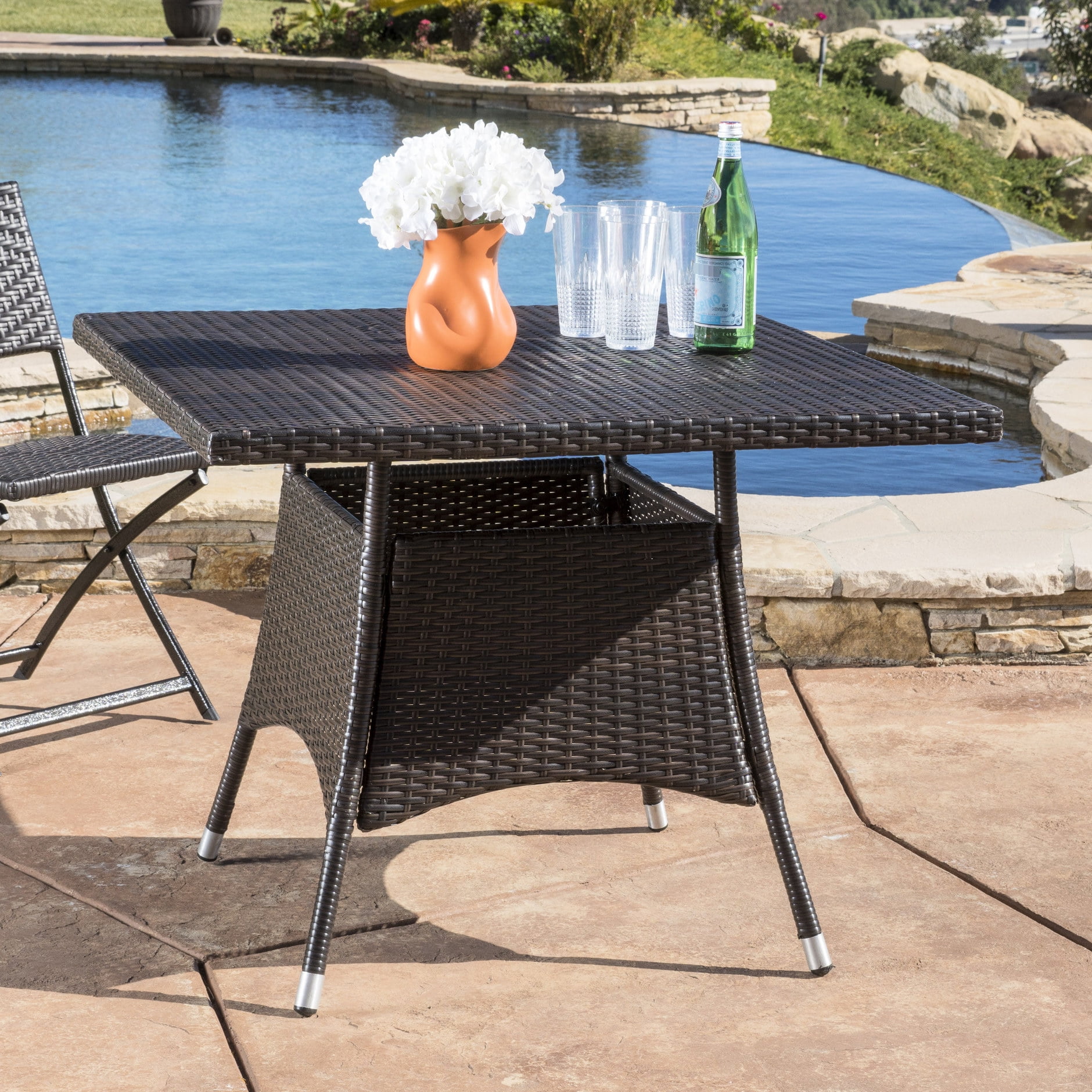Outdoor Patio Square Table | Ideal for Spending Time Outdoors | Weather ...