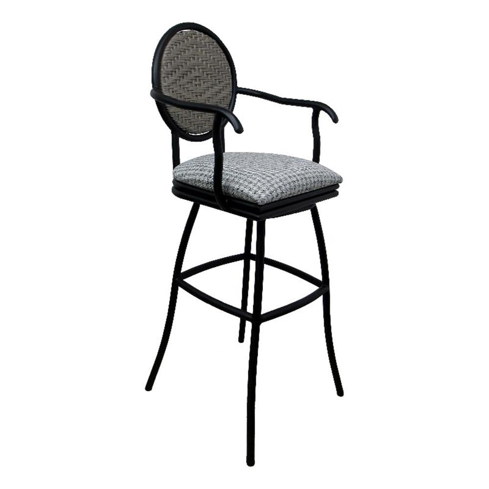 Outdoor Patio Swivel Extra Tall 34" Bar Stool - Adelle - Coco Taupe ...