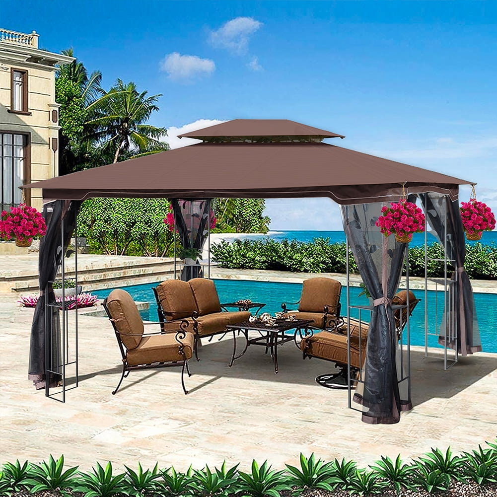 Outdoor Patio Tent, Outdoor Gazebo With Ventilated Double Roofs ...