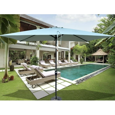 6x9 FT Rectangular Patio Umbrella,Outdoor Waterproof Umbrella with ...