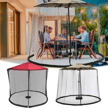 IdeaWorks Patio Outdoor Net Enclosure 11' Bug-Free Umbrella Table ...