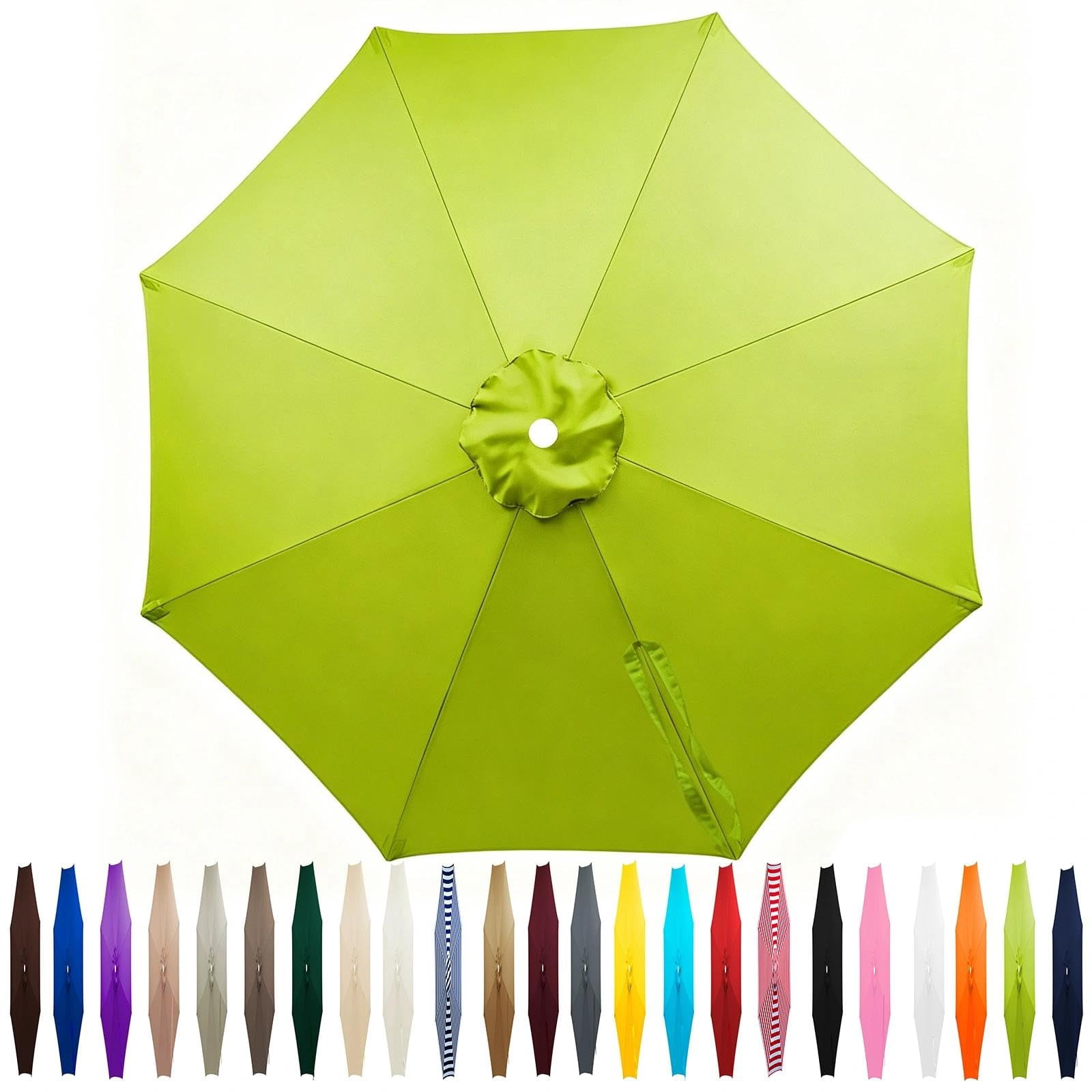 Outdoor Patio Umbrella Replacement Canopy 7.5ft/9ft/10ft/11ft 6/8 Ribs ...