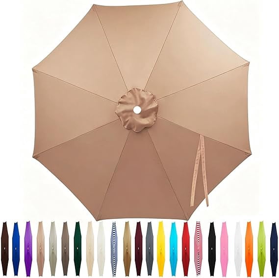 Outdoor Patio Umbrella Replacement Canopy 7.5ft/9ft/10ft/11ft 6/8 Ribs ...