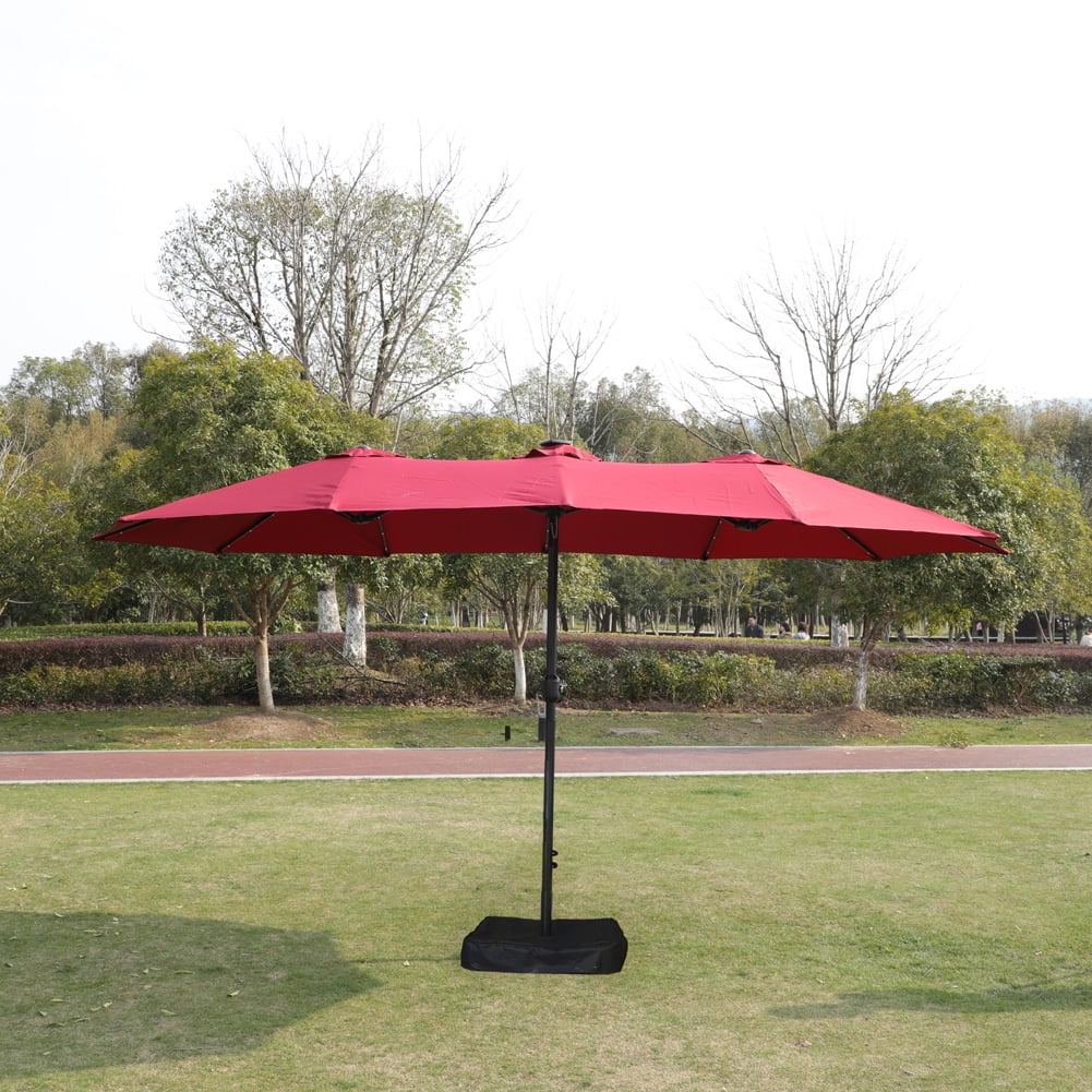 Outdoor Patio Umbrellas With 3 Air Vents Crank And 12 Ribs Rust-proof ...