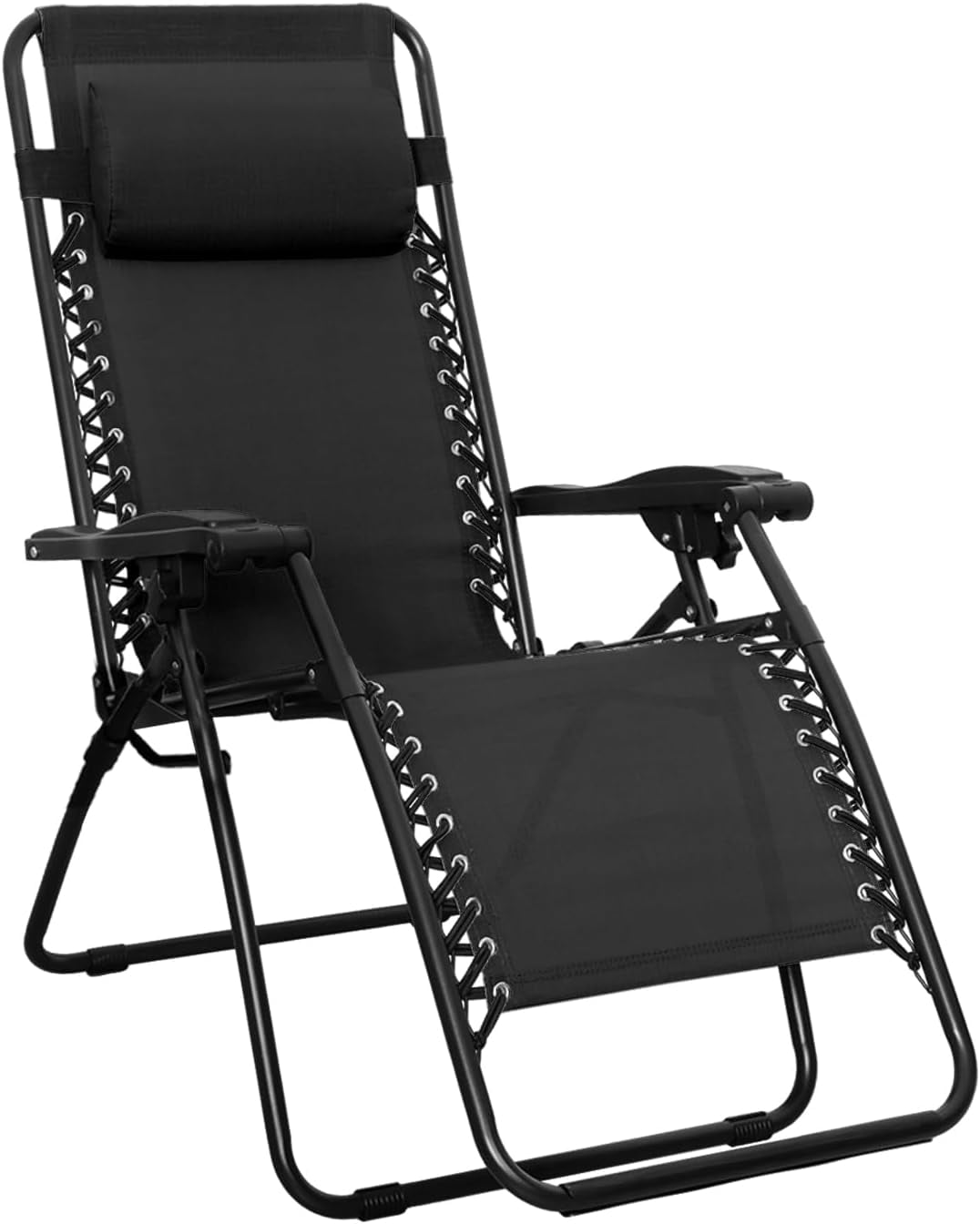 Outdoor Patio Zero Gravity Lounge Chair with Pillow, Folding Reclining ...