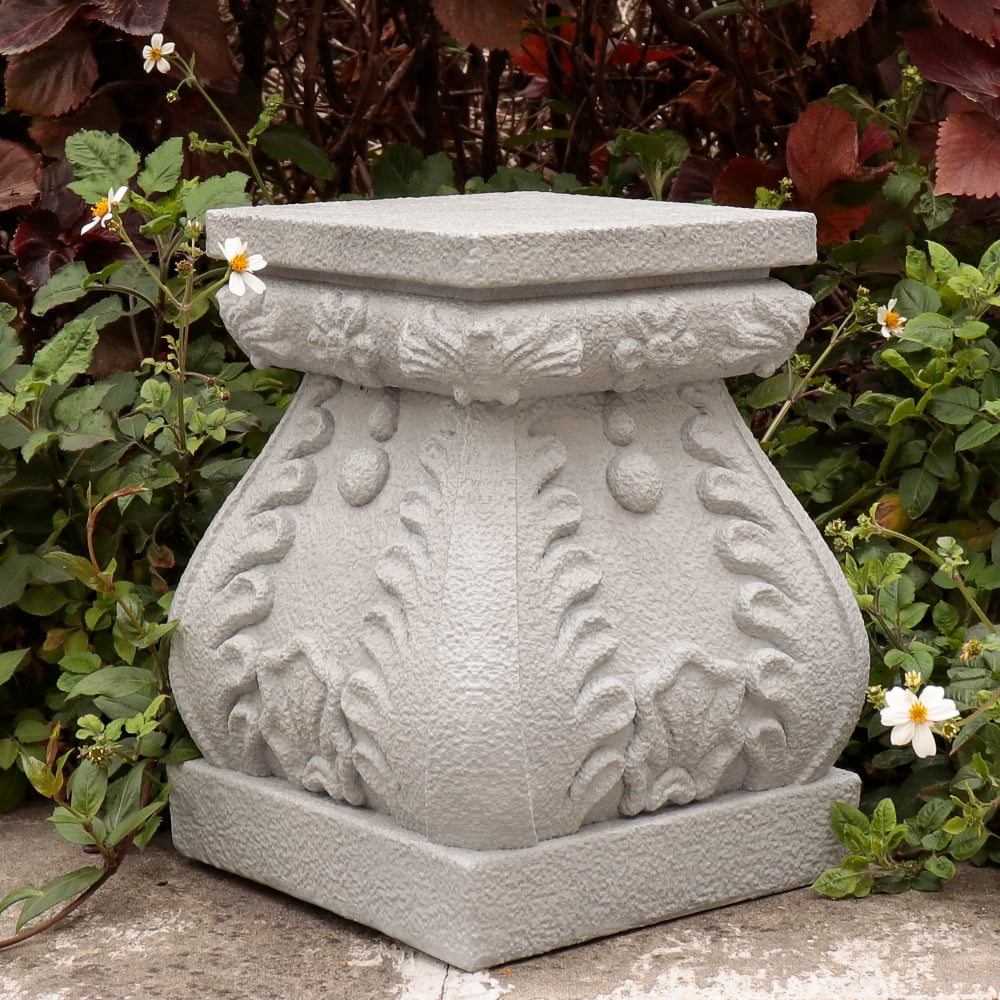 Outdoor Pedestal Stand for Garden Decor - Heavy Duty White ClassicalL ...