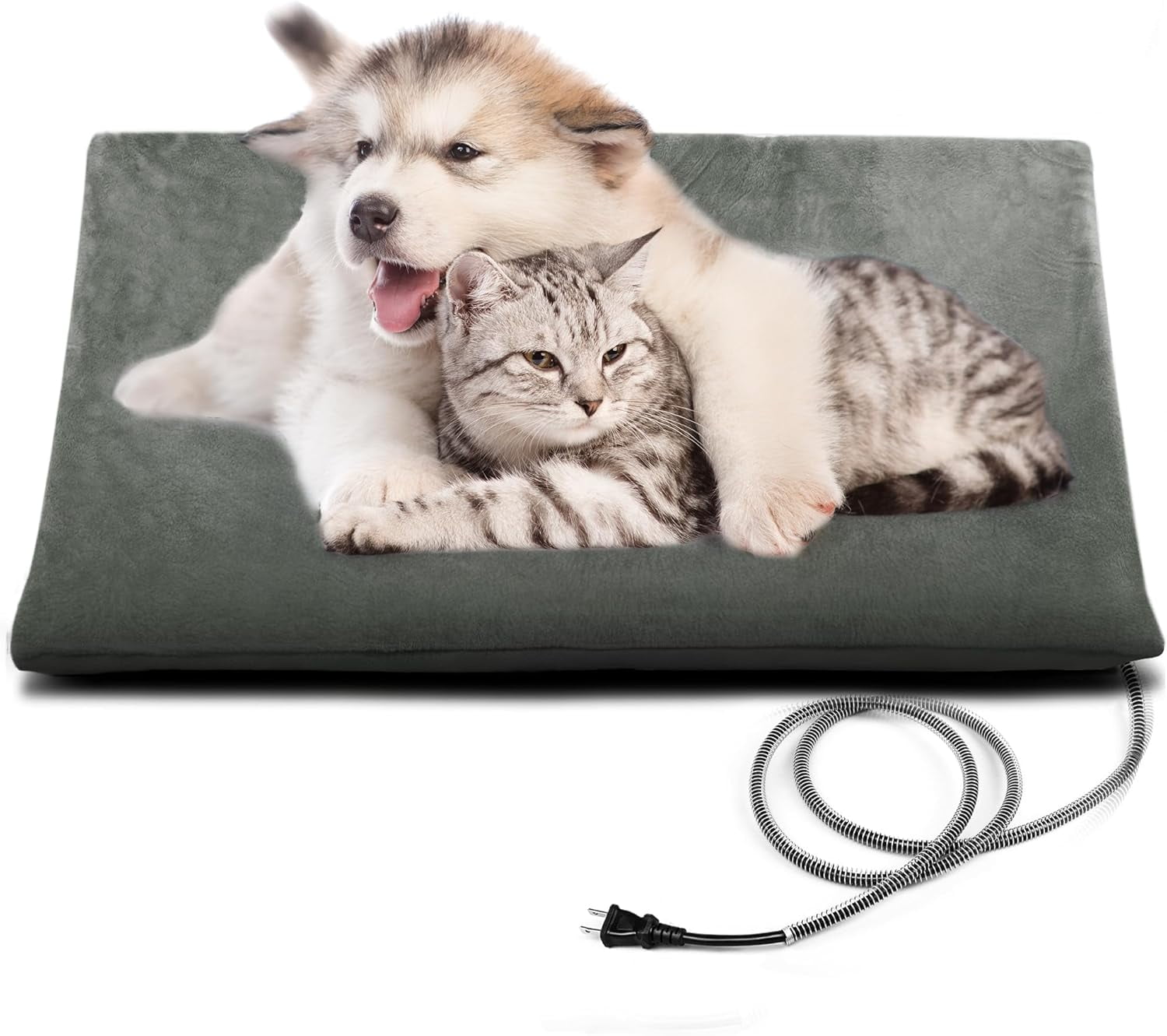 Outdoor Cat Heating Pad - Safe Waterproof Electric Warming Mat for ...
