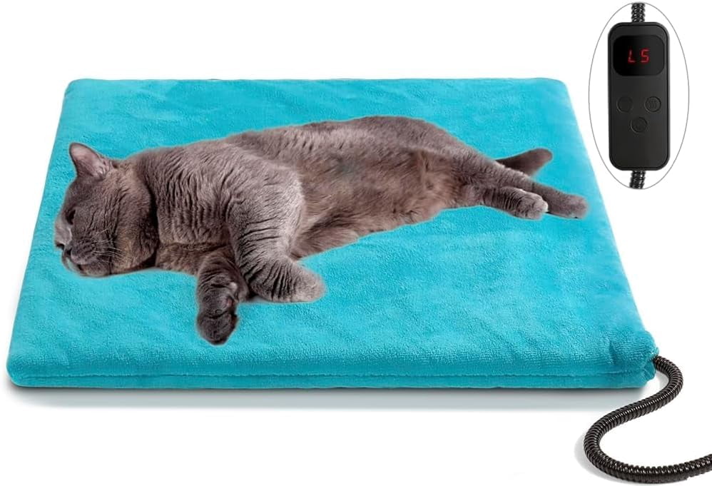 Outdoor Pet Heating Pad for Dog & Cat, Extremely Waterproof Heated Cat ...
