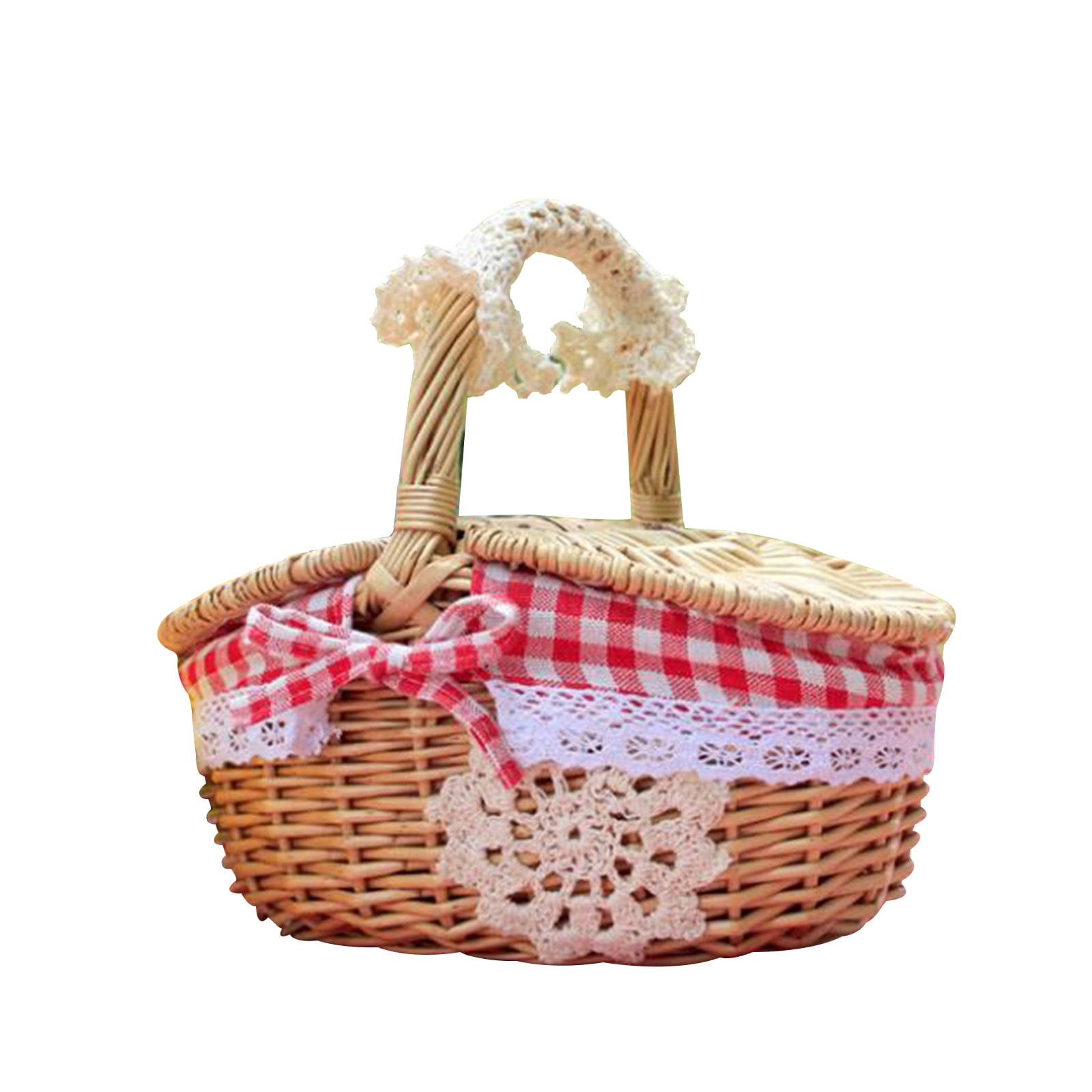 Outdoor Picnic Basket Storage Rattan Wicker Eco Friendly Handmade ...