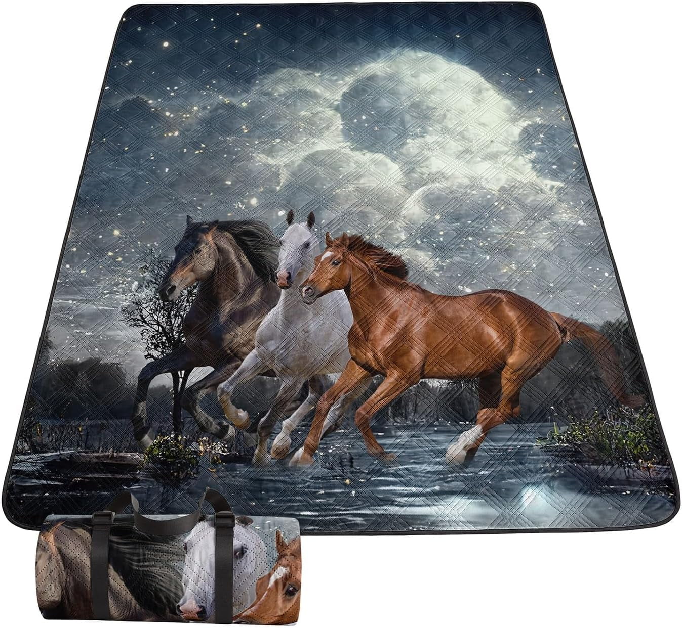 Outdoor Picnic Blanket Portable Ultrasonic Waterproof Picnic Mat 3D ...