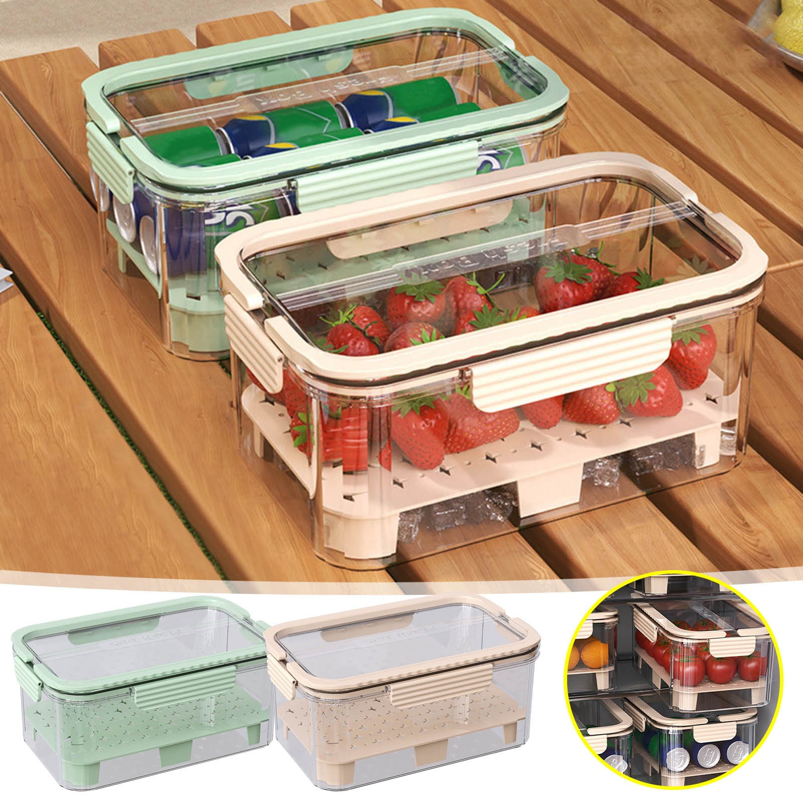 Outdoor Picnic Preservation and Cold Storage Boxes with Handles ...