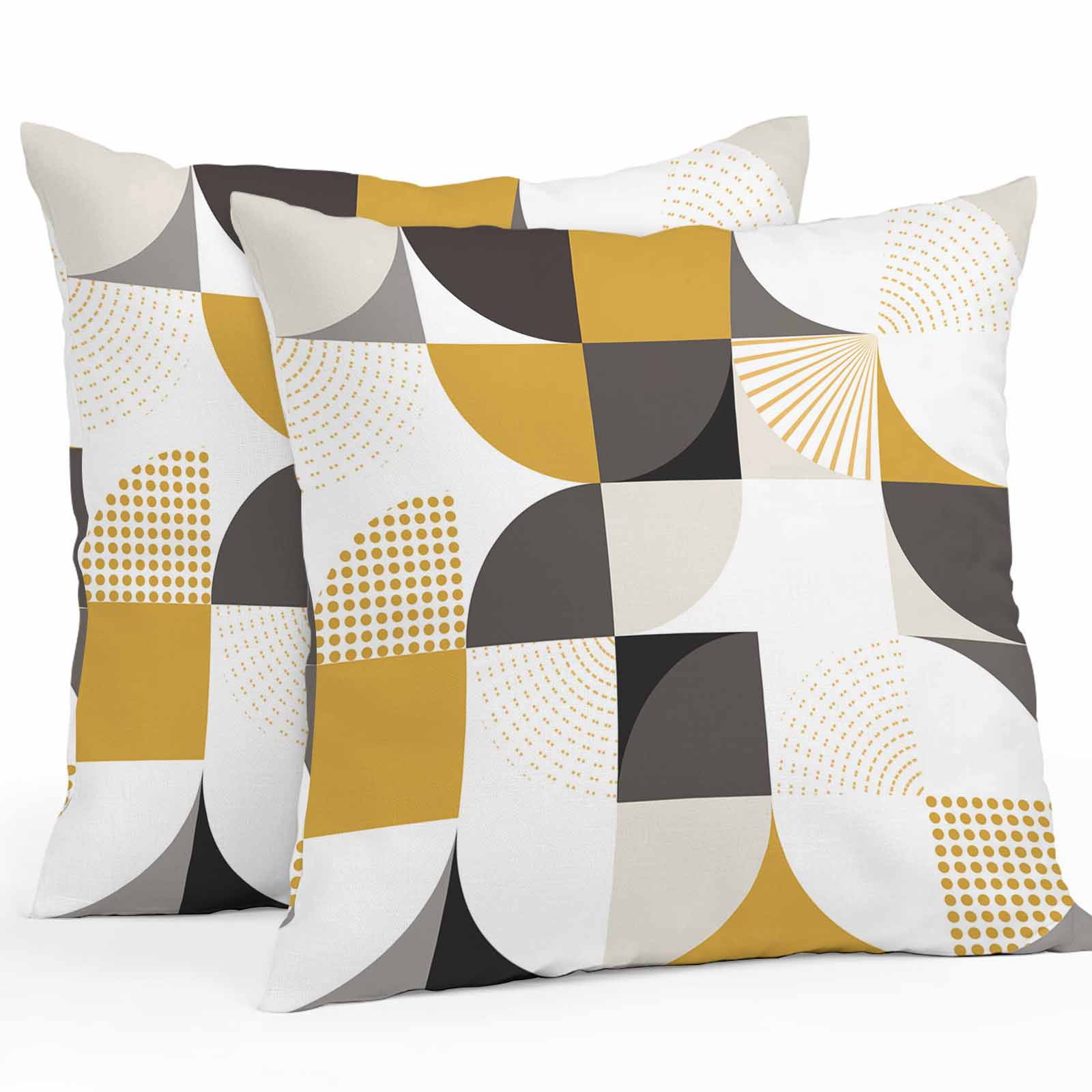 Outdoor Pillow Covers 16 x 16 Inches, Geometry, Waterproof Throw Pillow Cover Set of 2, Abstract ...