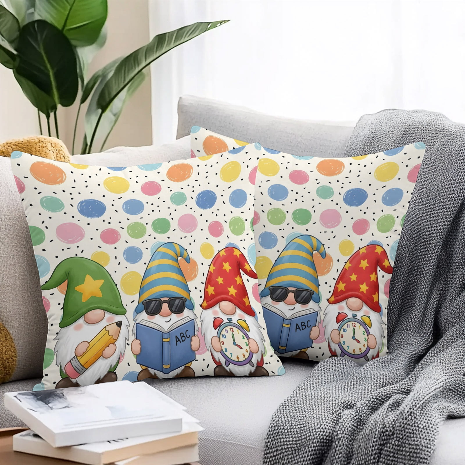 Outdoor Pillow Covers Waterproof Pillow Cases Protector Boho Style Cute ...