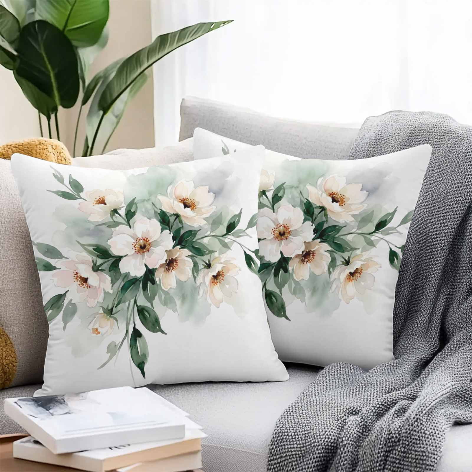 Outdoor Pillow Covers Waterproof Pillow Cases Protector Watercolor ...