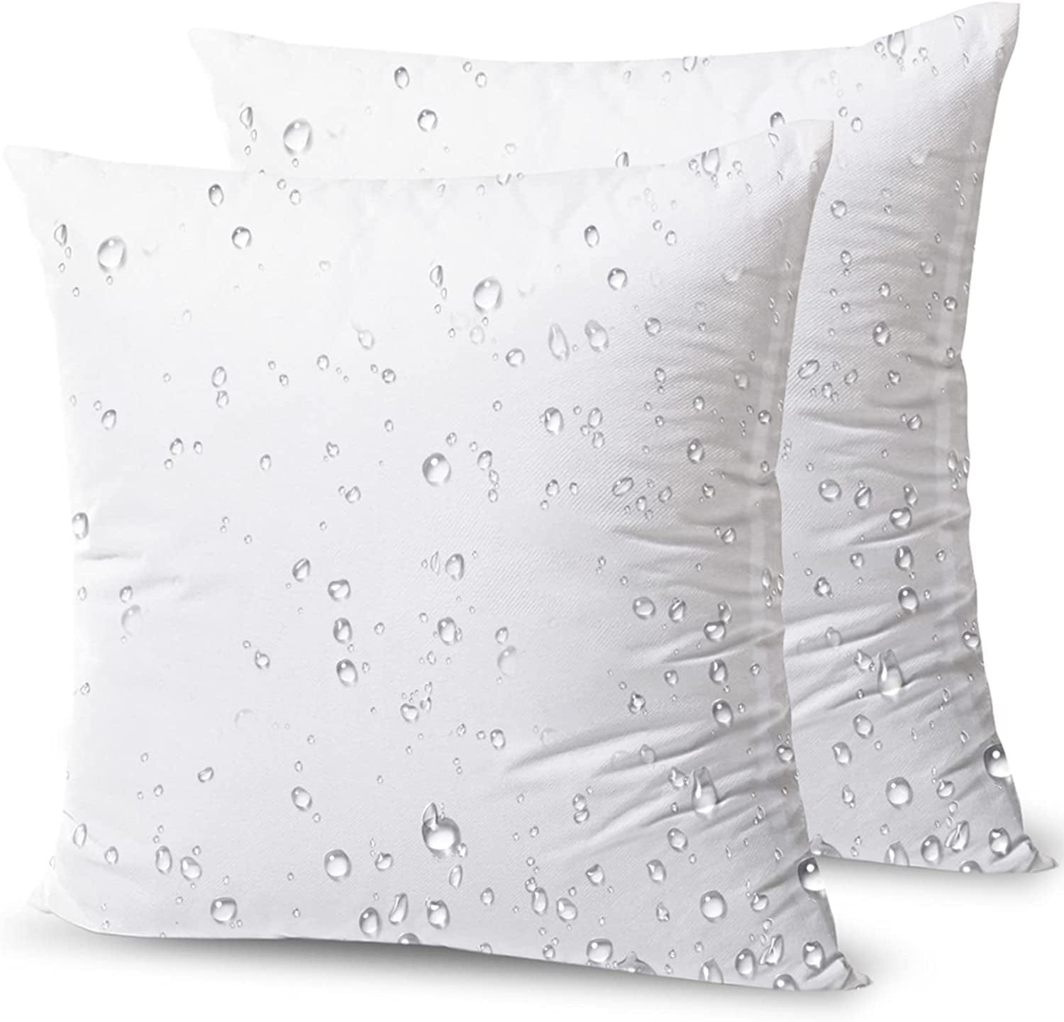 Outdoor Pillow Inserts - Square Form Water Resistant Microfiber Throw ...