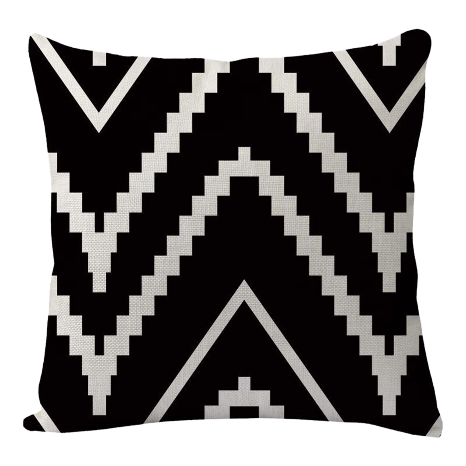 Outdoor Pillowcase Black & White Pillowcase Home Geometric Pattern Has ...