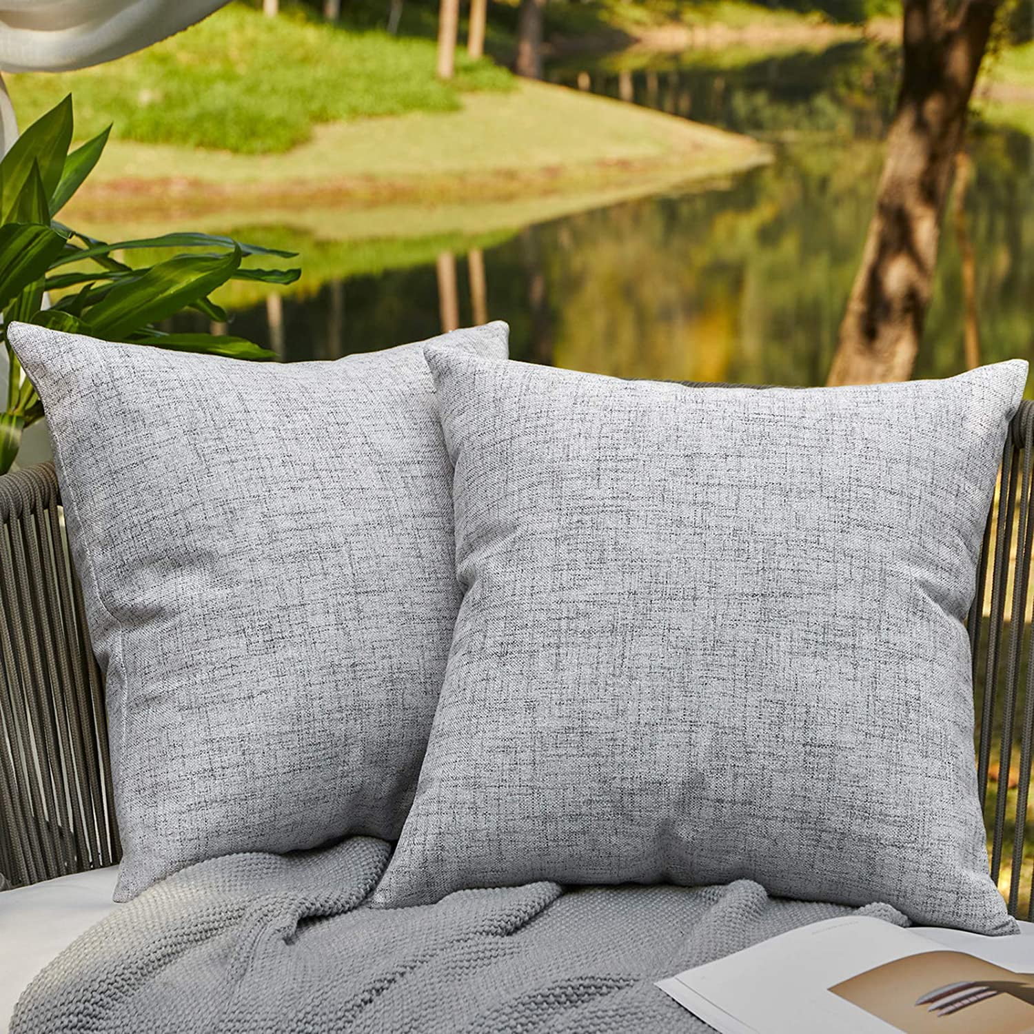 Outdoor Pillows for Patio Furniture Waterproof Pillow Covers Square ...