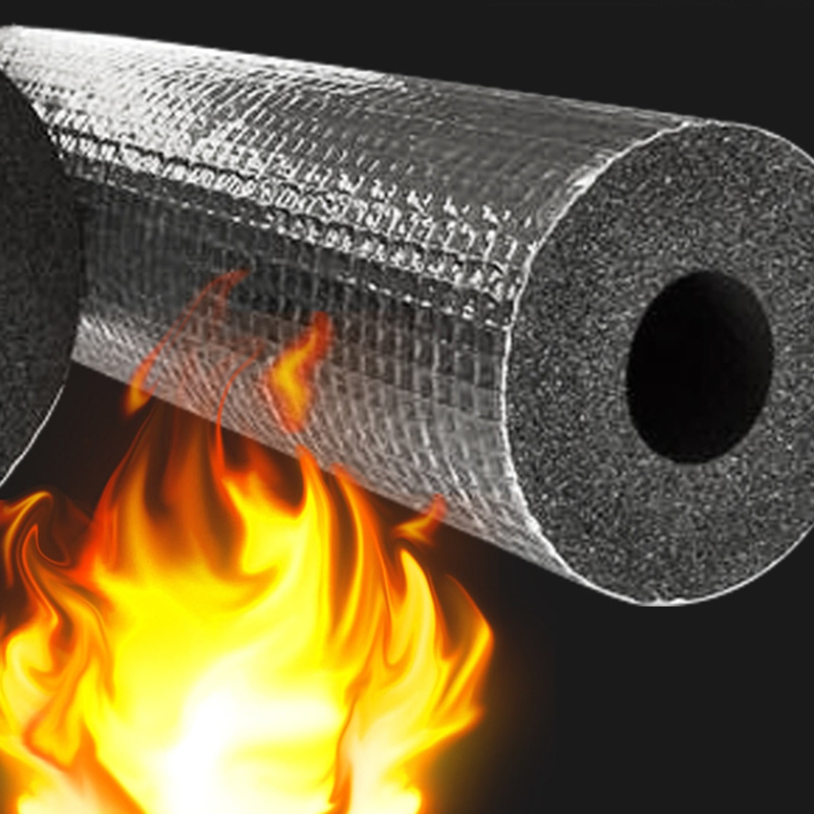 Outdoor Pipe Insulation Foam Tube, 0.95m Elastomeric Pipe Insulation ...