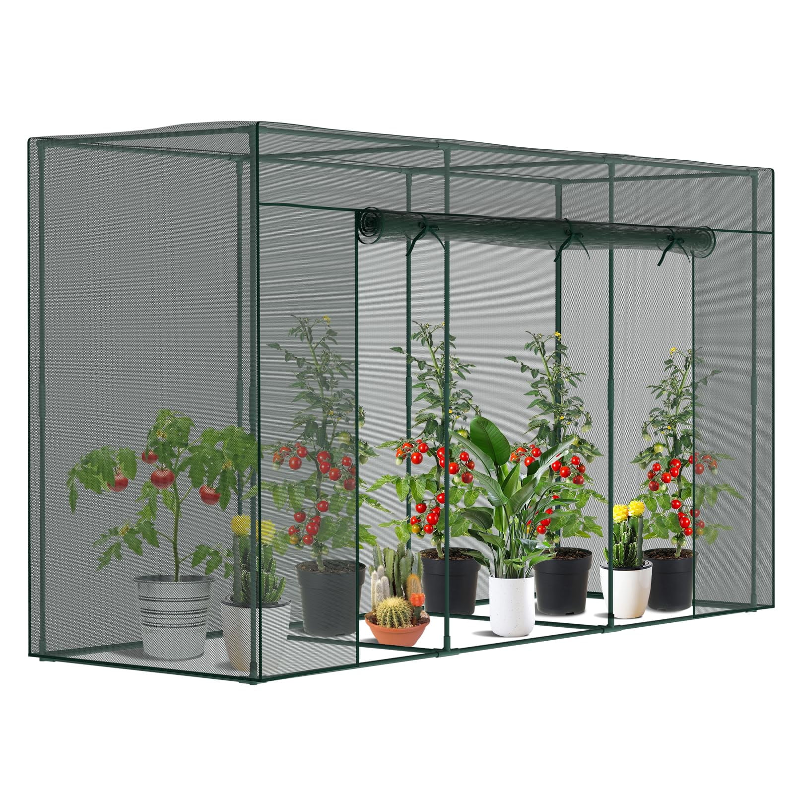 Outdoor Plant Protection Cage, 9.8 x 3.3 x 6 Ft Garden Tent with Steel ...